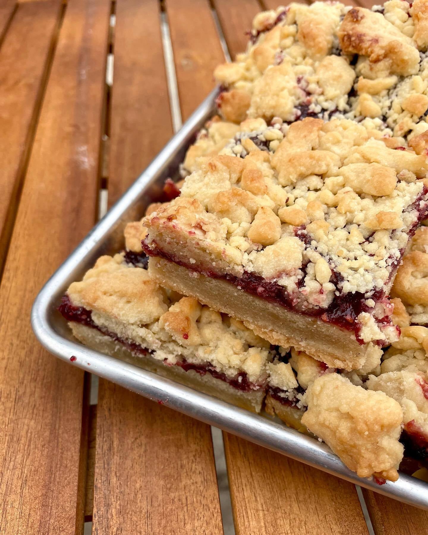 Raspberry Shortbread Crumb Bar (1) | Yellow Rose Vegan Bakery & Cafe